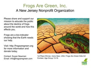 Frogs Are Green - Frog and Amphibian Education plus Art | PPT