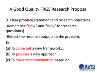 Tips for FRGS Application | PPTX