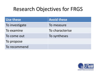 Tips for FRGS Application | PPTX