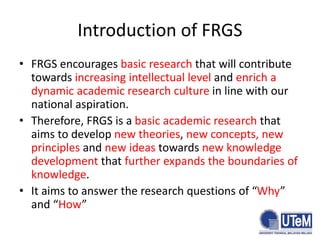 Tips for FRGS Application | PPTX