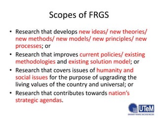 Tips for FRGS Application | PPTX