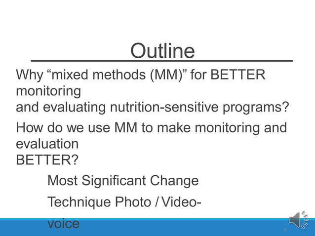 Doing Better Evaluation with Mixed Methods | PPT
