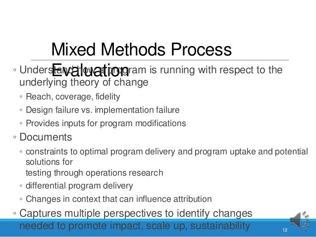 Doing Better Evaluation with Mixed Methods