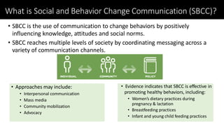 Integrating nutrition education & Social and Behavior Change ...