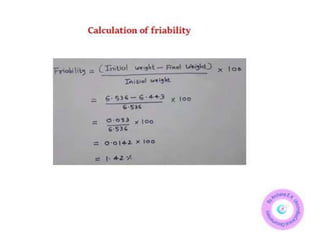 Friability test ppt | PPTX