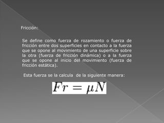 Fuerzas de Friccion | PPTX