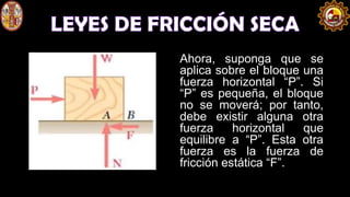 Fricción y leyes de la friccion seca | PDF