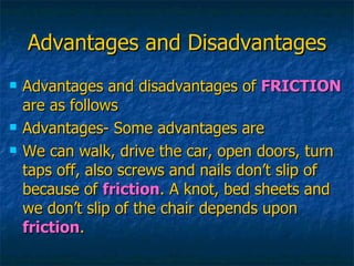 Friction | PPT | Physics | Science