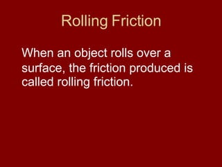 Friction | PPT | Physics | Science