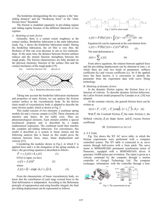 Modeling and Simulation of Nonlinear Friction in XY AC Servo Table | PDF