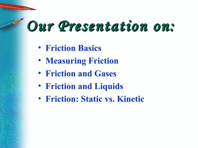 Friction Presentation | PPT