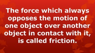 Friction | PPTX