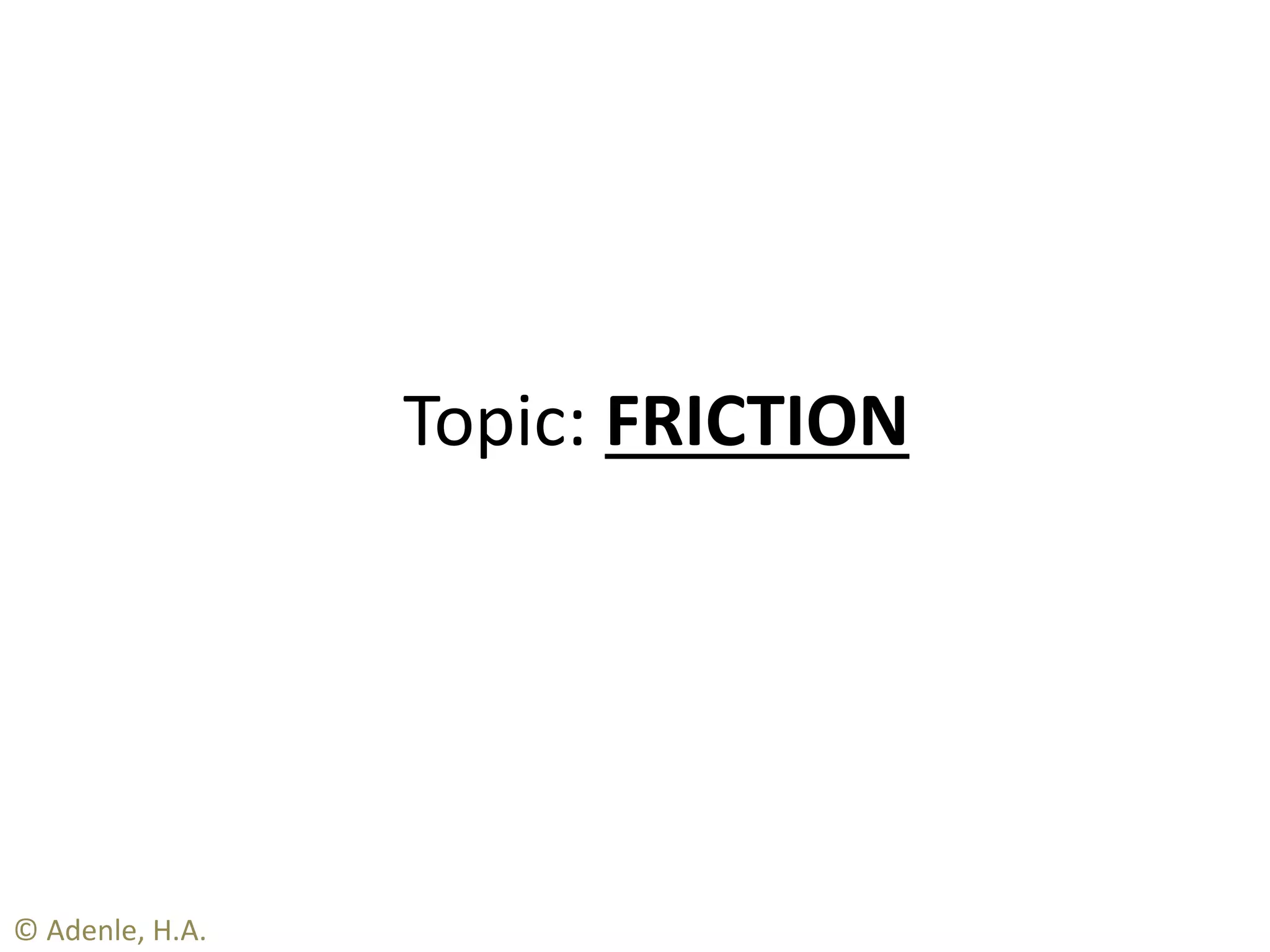 Friction | PPT