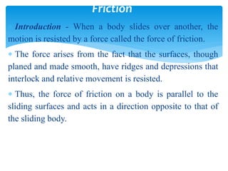 Friction | PPTX | Physics | Science