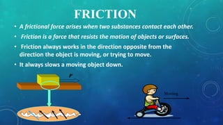 Friction / class 8 ncert / science / physics | PPTX