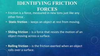 Friction / class 8 ncert / science / physics | PPTX