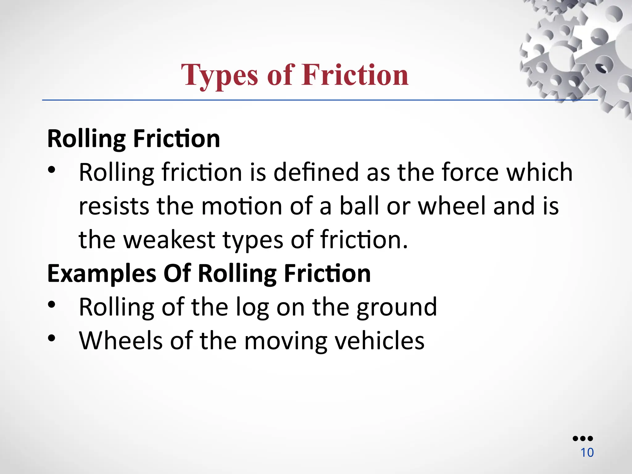 Friction, factors affecting friction,types of friction, | PPTX | Physics | Science