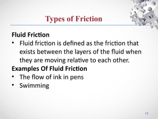 Friction, factors affecting friction,types of friction, | PPTX ...