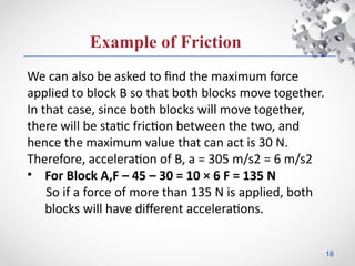 Friction, factors affecting friction,types of friction, | PPTX