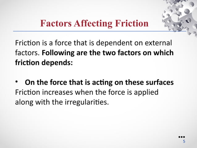 Friction, factors affecting friction,types of friction, | PPTX ...