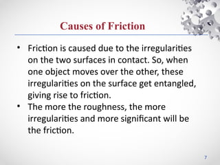 Friction, factors affecting friction,types of friction, | PPTX ...