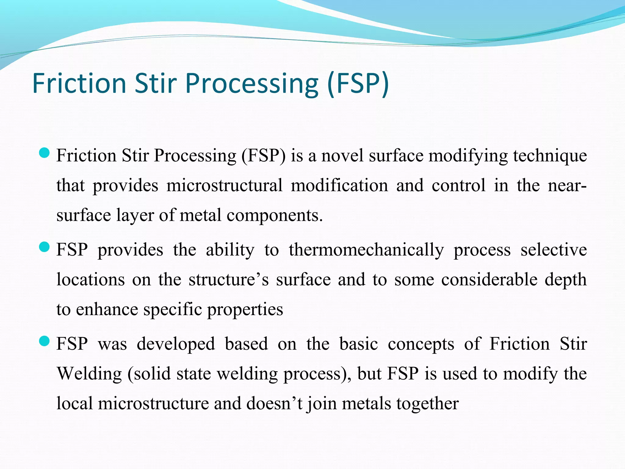 Friction Stir Processing Ppt
