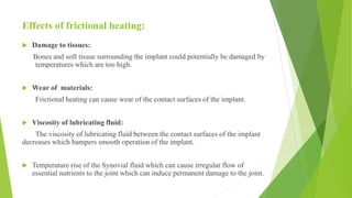 Frictional heating in hip implants | PPT
