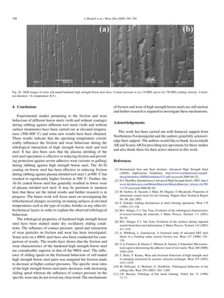 Friction and wear behaviour of high strength boron steel | PDF