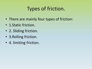 Friction ppt by irtizah ahmad student 8 | PPTX