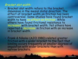 Friction implications in Orthodontics. | PPTX | Geology | Science