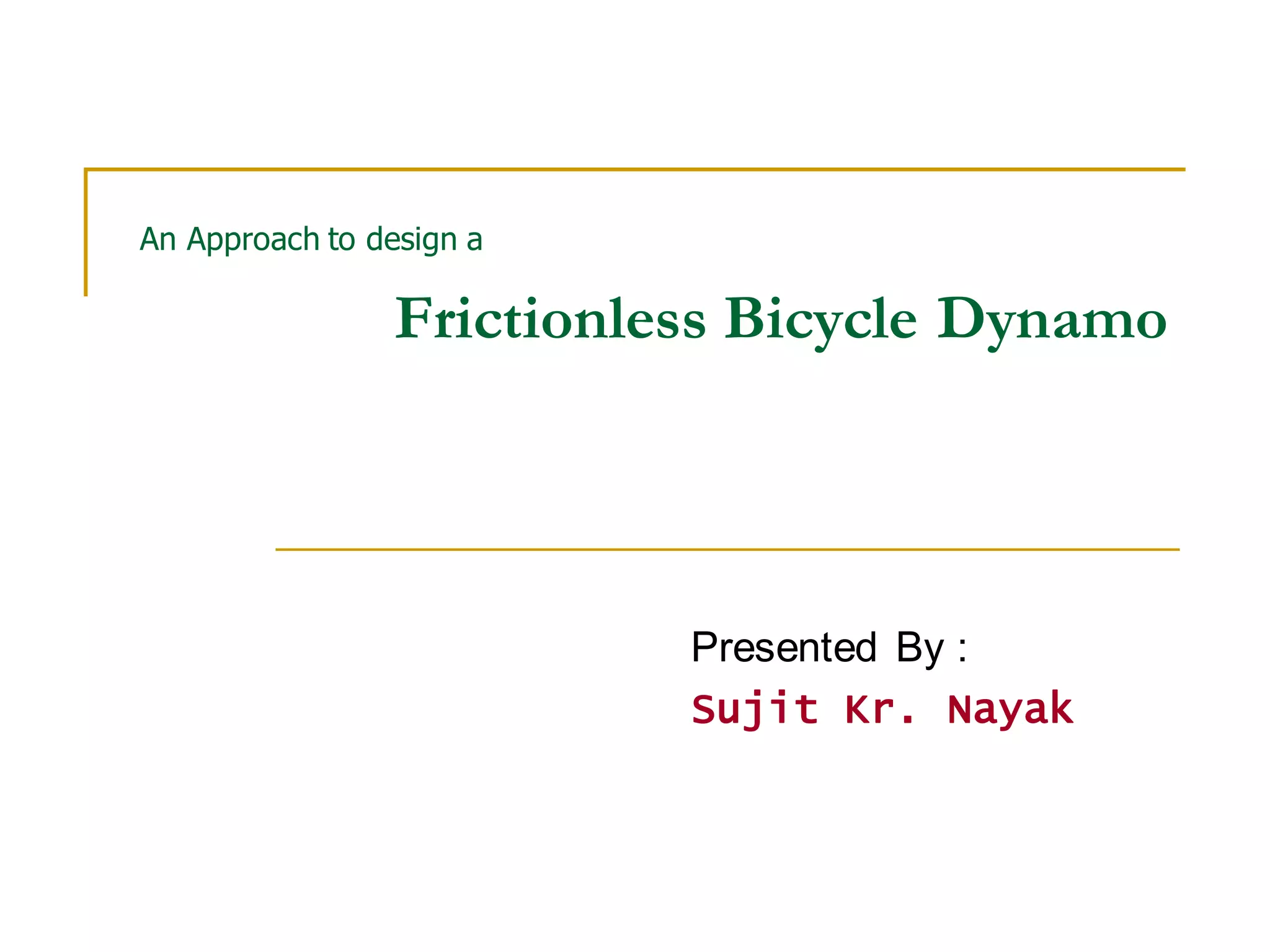 Frictionless Bicycle Dynamo | PDF