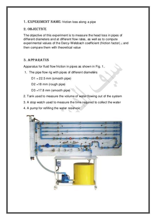 Friction Loss Along A Pipe 