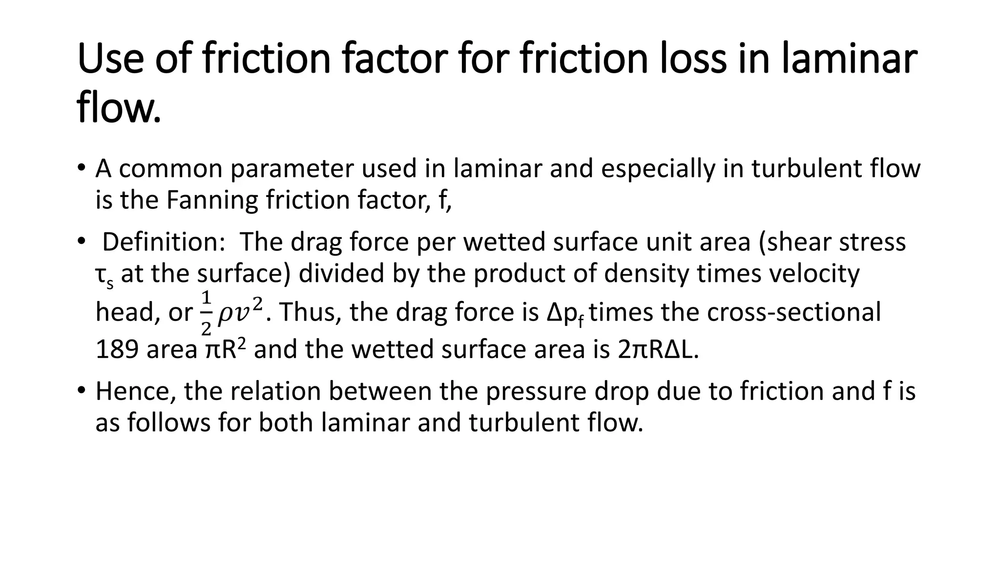 Friction losses in turbulent flow (Fanning Equation).pdf