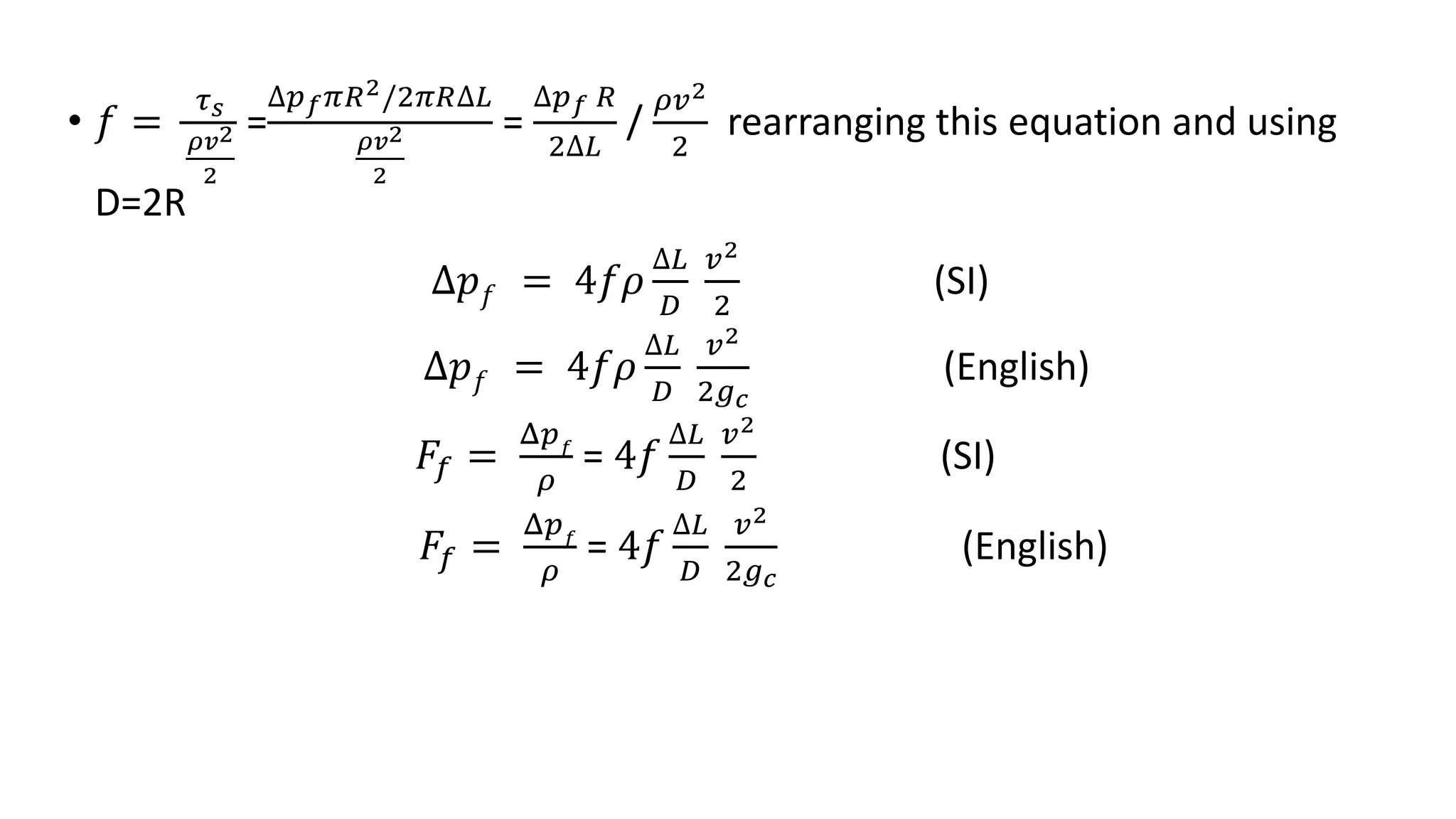 Friction losses in turbulent flow (Fanning Equation).pdf
