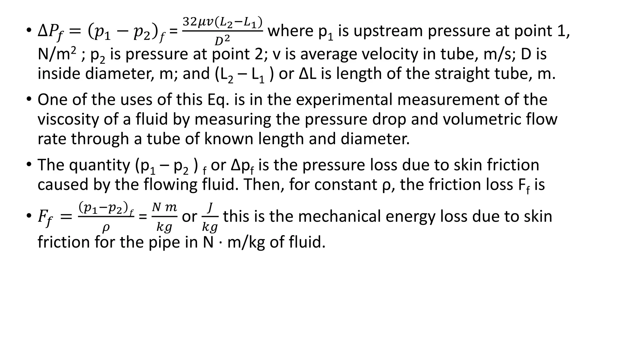 Friction losses in turbulent flow (Fanning Equation).pdf | Physics ...