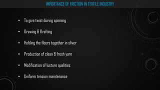 Frictional Properties of Textile Fibers | PPT