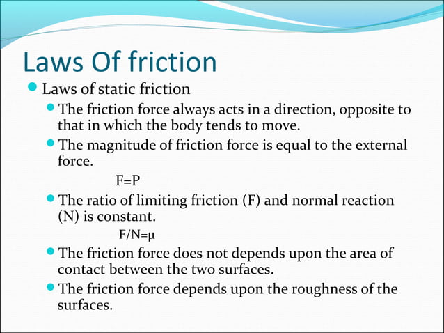 Friction | PPT | Physics | Science