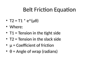 Friction_of of_Flat_Belt on transport ing metrial .pptx