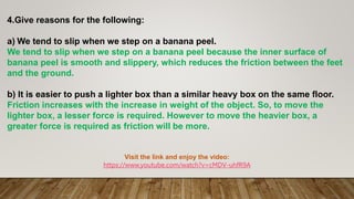 Introduction to Friction - Types and cause | PPT