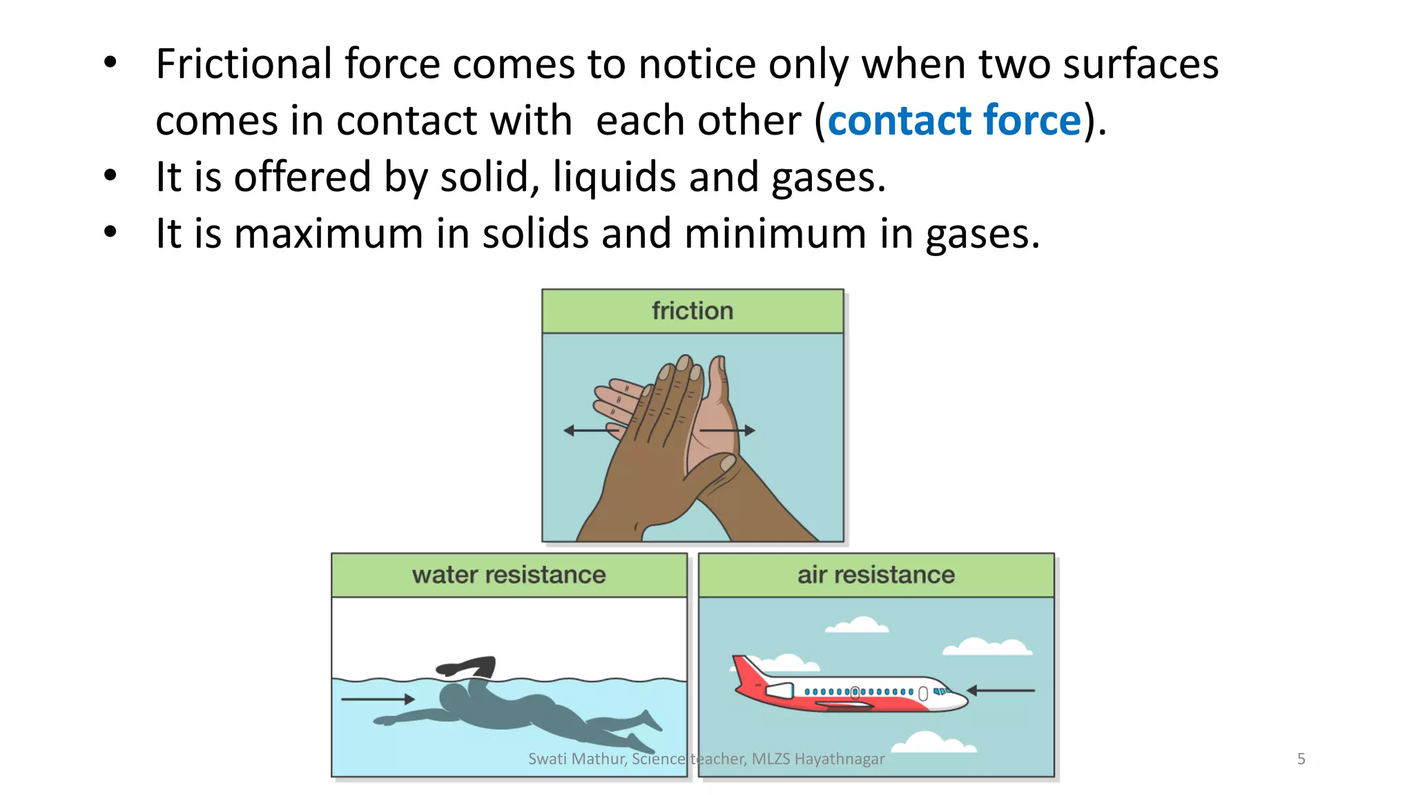 Friction CLASS 8 NCERT powerpoint presentation | PDF