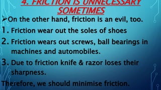 Friction ppt by gaurav ghankhede | PPTX