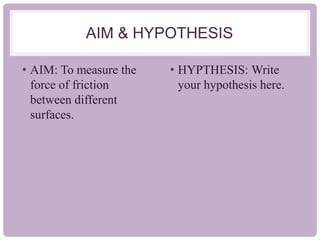 Friction prac | PPTX