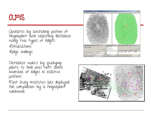 Friction ridge analysis