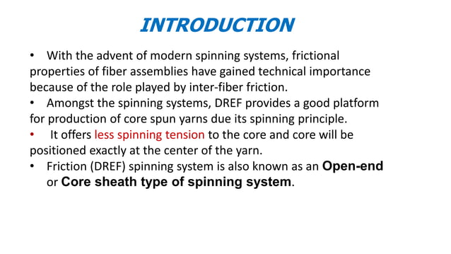 Friction spinning System | PPTX