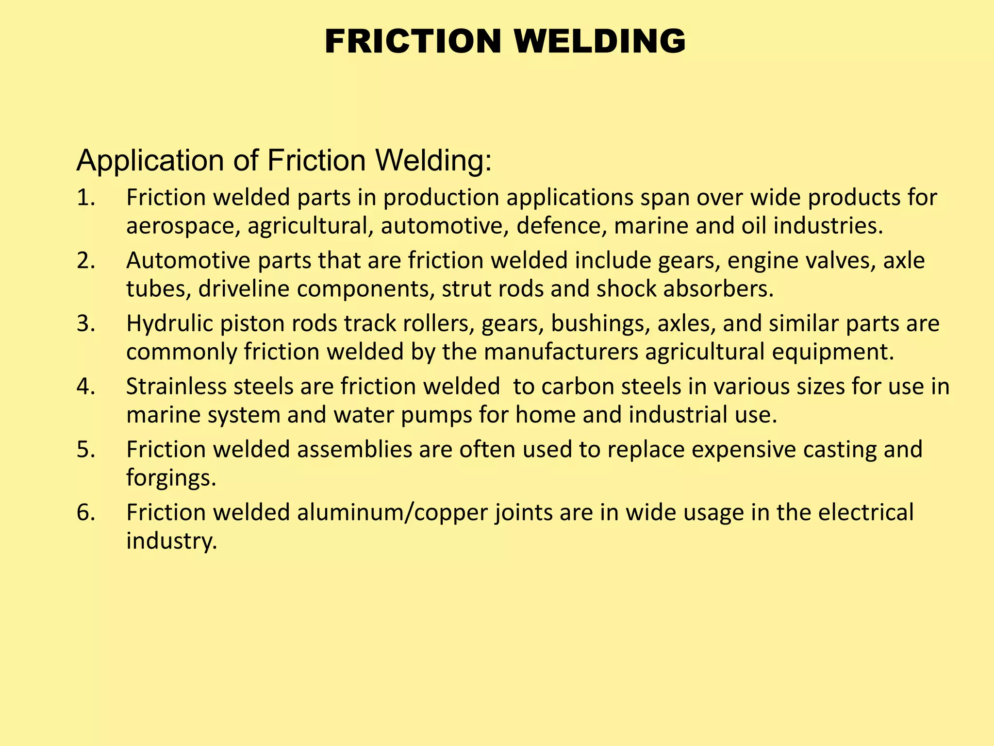 Friction welding presentation | PPTX