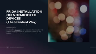 FRIDA 101 Android | PDF