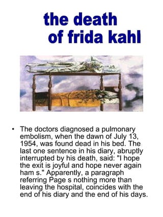 Frida kahlo, by Anthony, John, Virginia and Gonzalo | PPT