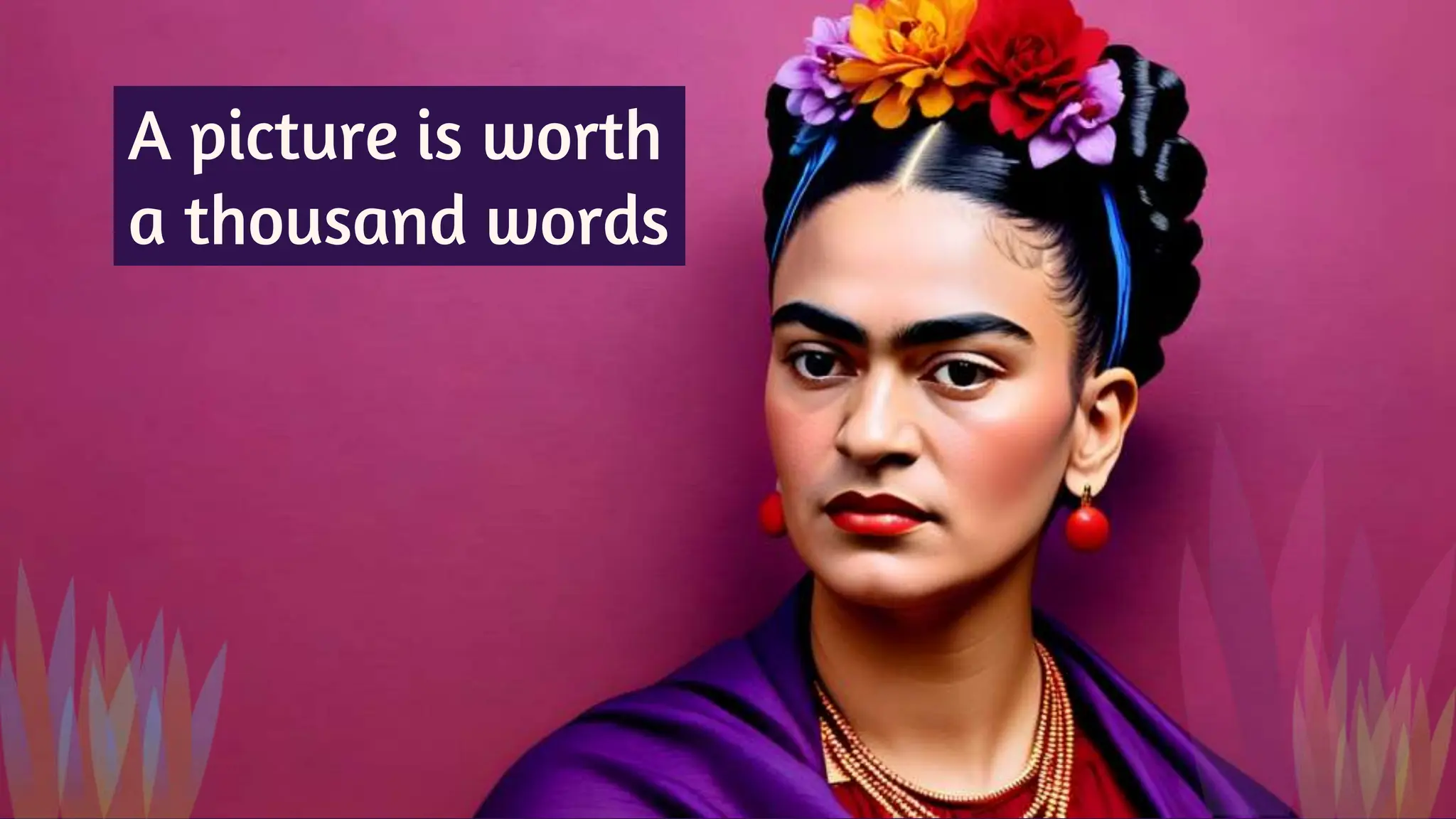 Frida Kahlo by Slidesgo presentation template .pptx