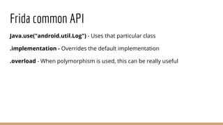 Pentesting Android Apps using Frida (Beginners) | PPTX