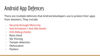 Pentesting Android Apps using Frida (Beginners) | PPTX